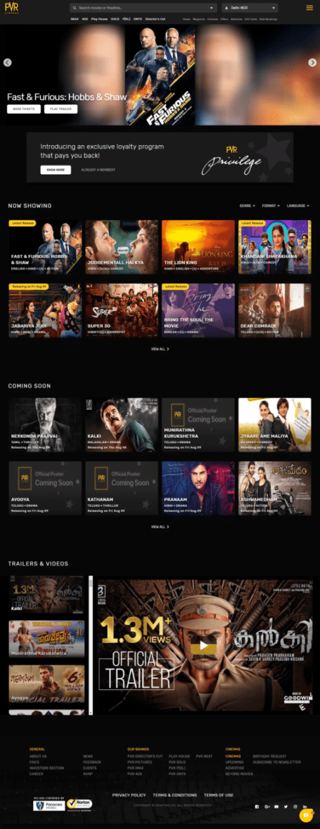 Referral Program & Reward Points Platform Development for PVR