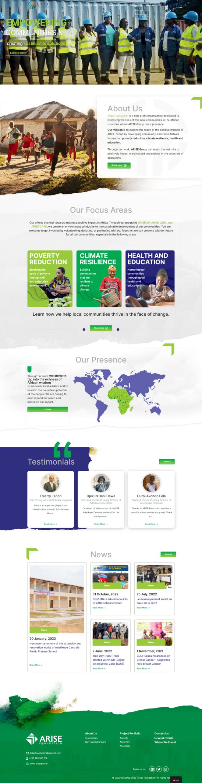 Feature-Rich Website Development for a Geneva-Based NGO